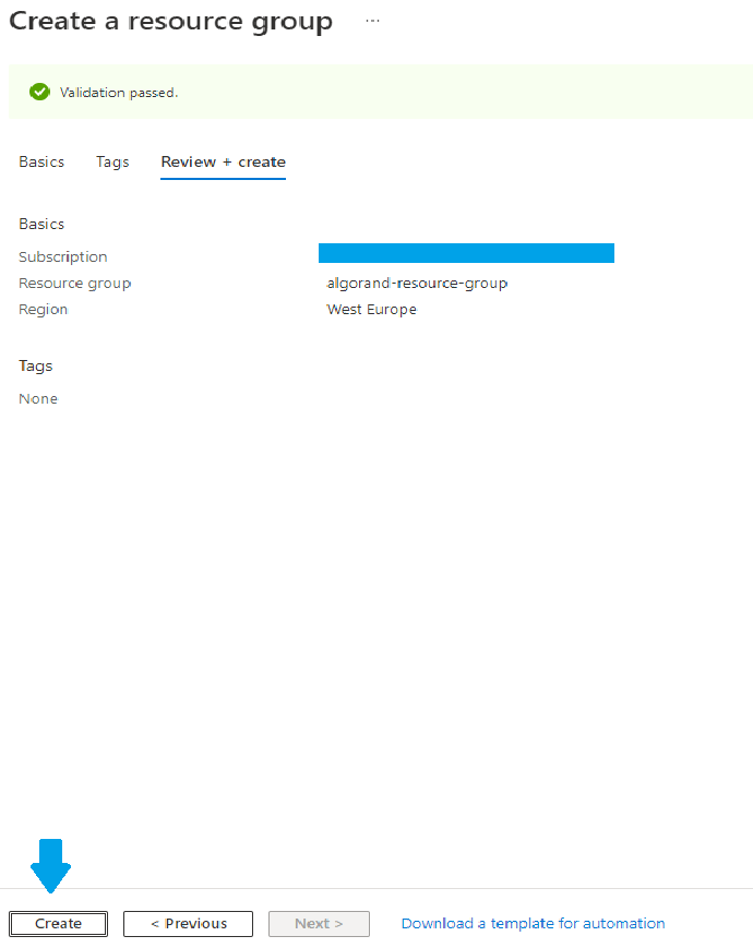 Run Algorand Indexer using Azure Portal | Algorand Developer Portal